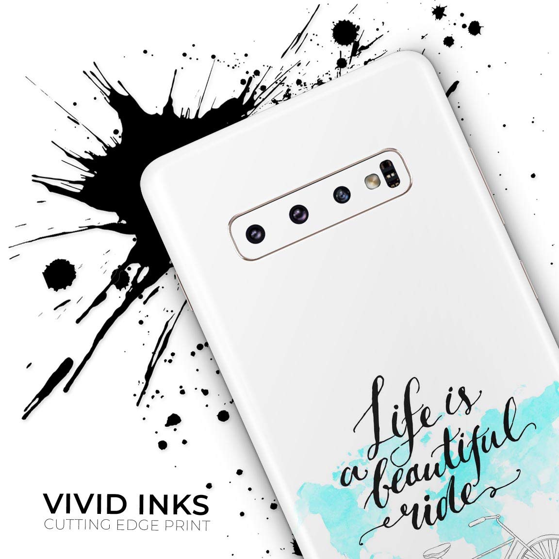 DesignSkinz Life is a Beautiful Ride v2 Protective Vinyl Decal Wrap Skin Cover Compatible with The Samsung Galaxy S20 (Screen Trim & Back Glass Skin)