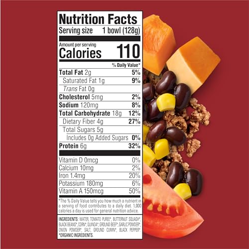 Happy Tot Organics Meal Bowl, Beef & Quinoa Fiesta with Vegetable Salsa, 4.5 Ounce Pouch (Pack of 8)