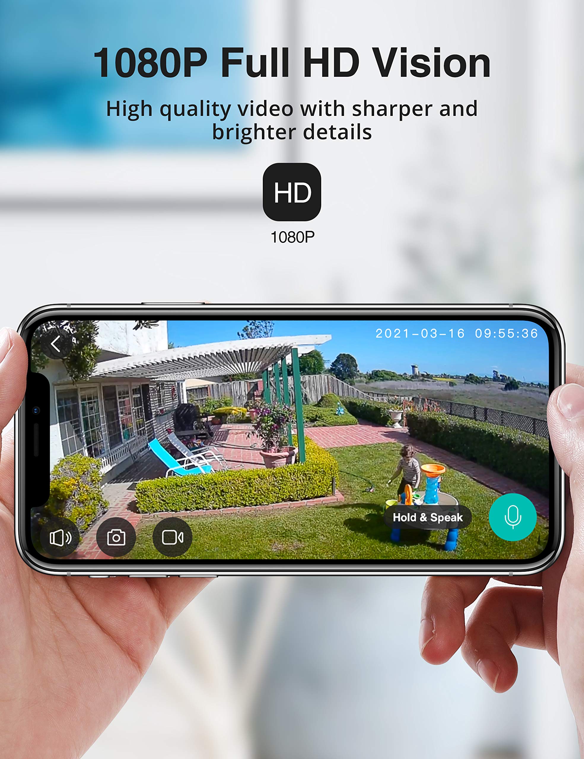 5-Star Compatible Inkjet Cartrige Security Camera Wireless Outdoor, Add on Camera for VA-HS003,WiFi Battery Indoor&Outdoor Camera, IP66 Waterproof, IP Cam with Two-Way