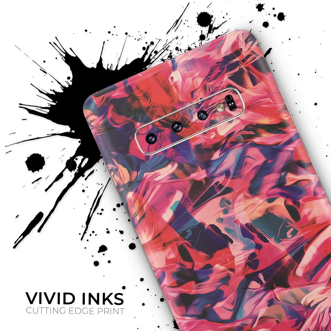 DesignSkinz Liquid Abstract Paint Remix V35 Protective Vinyl Decal Wrap Skin Cover Compatible with The Samsung Galaxy S20 (Screen Trim & Back Glass Skin)