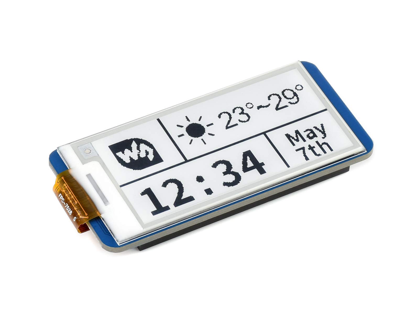 waveshare 2.13inch E-Ink Display HAT 250×122 Pixels Black White Two Color E-Paper Module epaper Screen for Raspberry Pi Pico Microcontroller Board,Support Partial Refresh