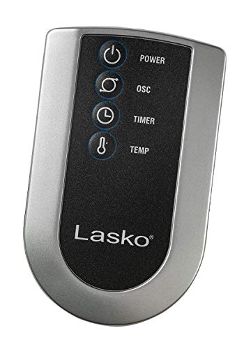 Lasko S16614 Oscillating 16″ Adjustable Pedestal Stand Fan with Timer, Thermostat and Remote for Indoor, Bedroom, Living Room, Home Office & College Dorm Use, 16 Inch, White