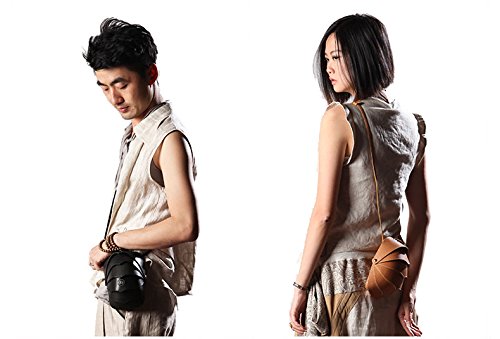 AUMI 4 Cellphone Crossbody Tan Beetle Bag Mini Cell Phone Purse Genuine Leather