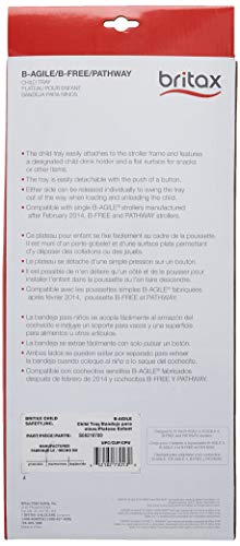 Britax Child Tray for Single B-Agile, B-Free and Pathway Strollers, Black, 1 Count (Pack of 1)