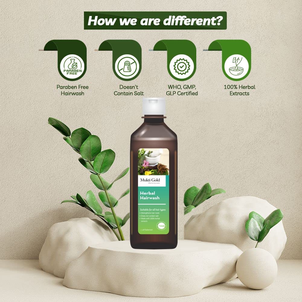 Axiom_Ayurveda Mukti Gold Hairwash Shampoo (200 ml)