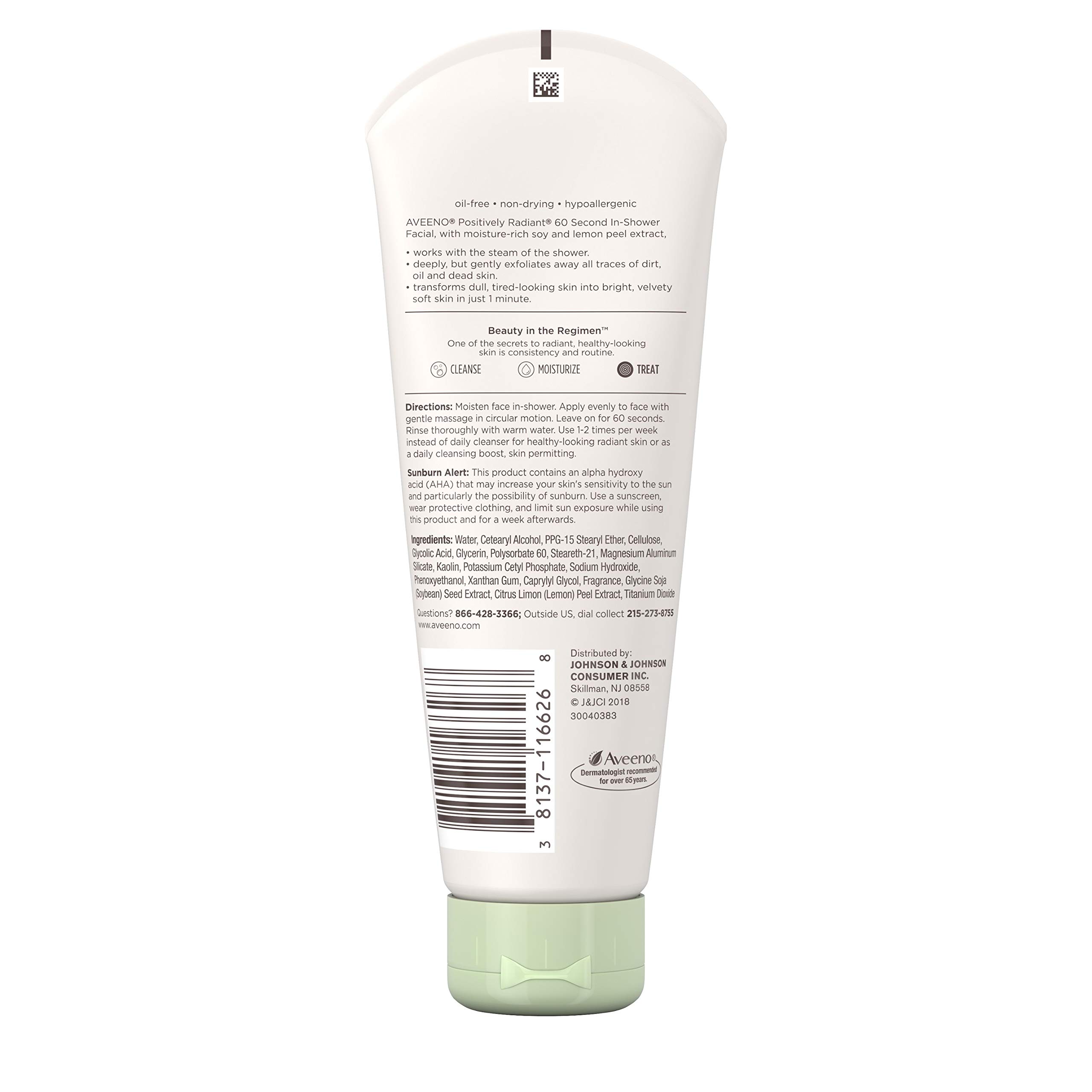 Aveeno Positively Radiant 60-Second Conditioner In Shower Facial 5 Ounce (147 milliliter)
