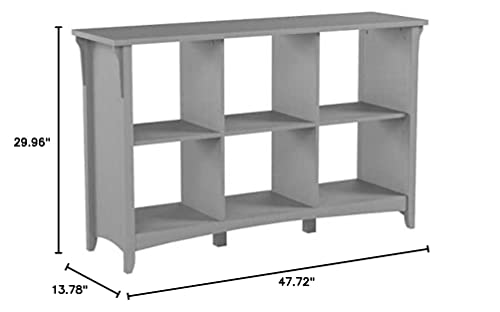 Bush Furniture Salinas 6 Cube Organizer, Cape Cod Gray