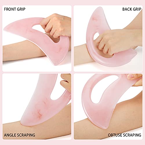 AICNLY Large gua sha Massage Tool, Lymphatic Drainage Massager,Muscle Scraping Massage Tools,Body Sculpting Anti Cellulite Tools for Man and Women (Pink)