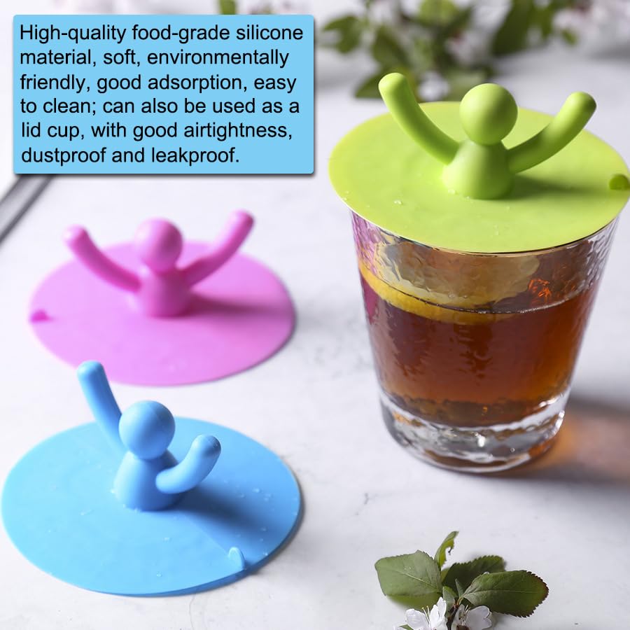 AKOAK 1 Pack Cute Human-Shaped Floor Drain Plug Household Kitchen Toilet Bathroom Shower Waterproof Silicone Sink Plug Bathtub Drain Plug Tool (Green)