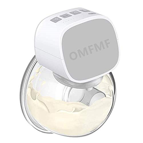Wearable Breast Pump,Quiet & Hands-Free,Portable,in-Bra Double Electric Breast Pump,Pain Free Strong Breastfeeding Pump Strong Suction (Gray)