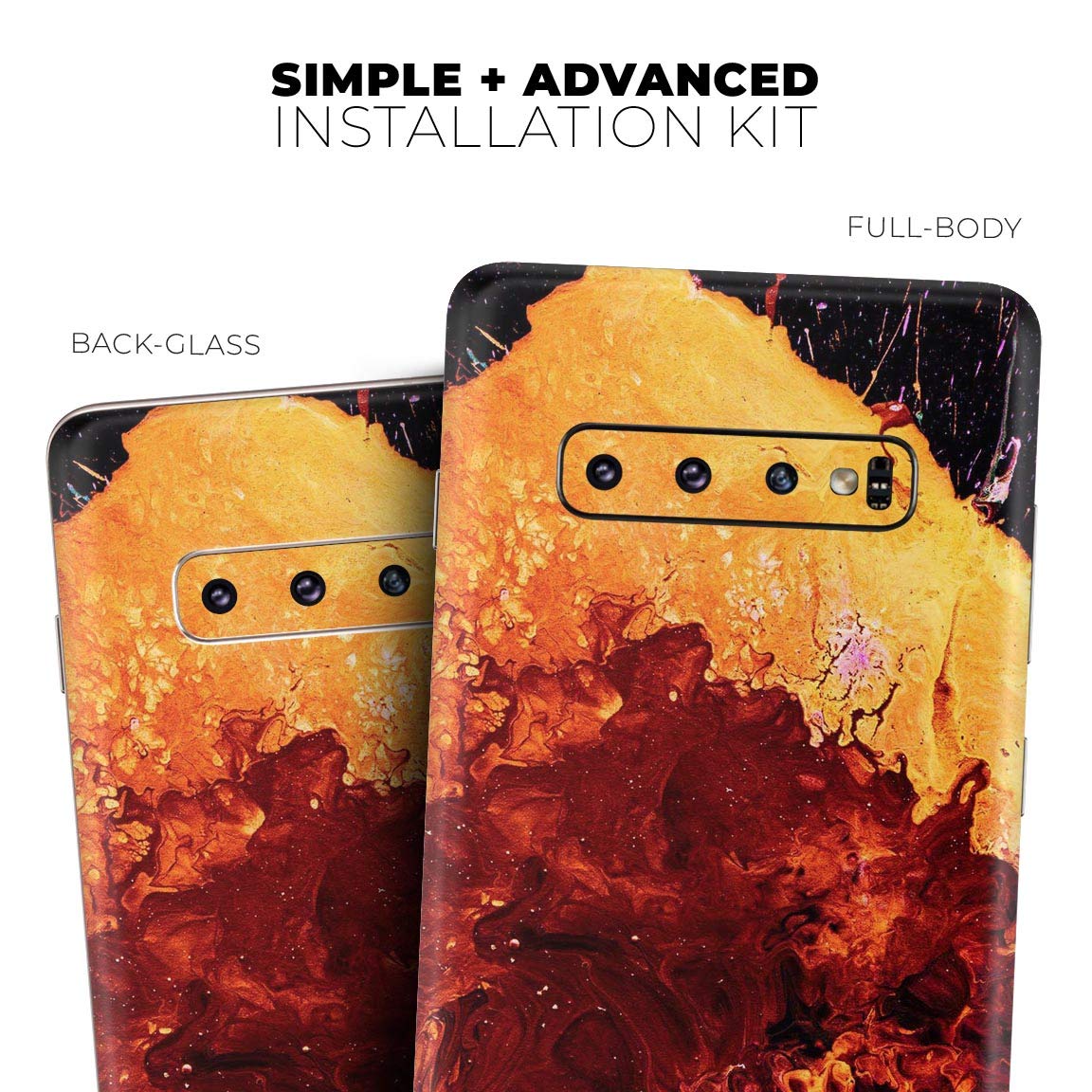 DesignSkinz Liquid Abstract Paint V18 Protective Vinyl Decal Wrap Skin Cover Compatible with The Samsung Galaxy S20 (Screen Trim & Back Glass Skin)