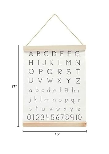 Farmlyn Creek Nursery Wall Decor, Hanging Alphabet Letters and Number Art (13 x 17 In)