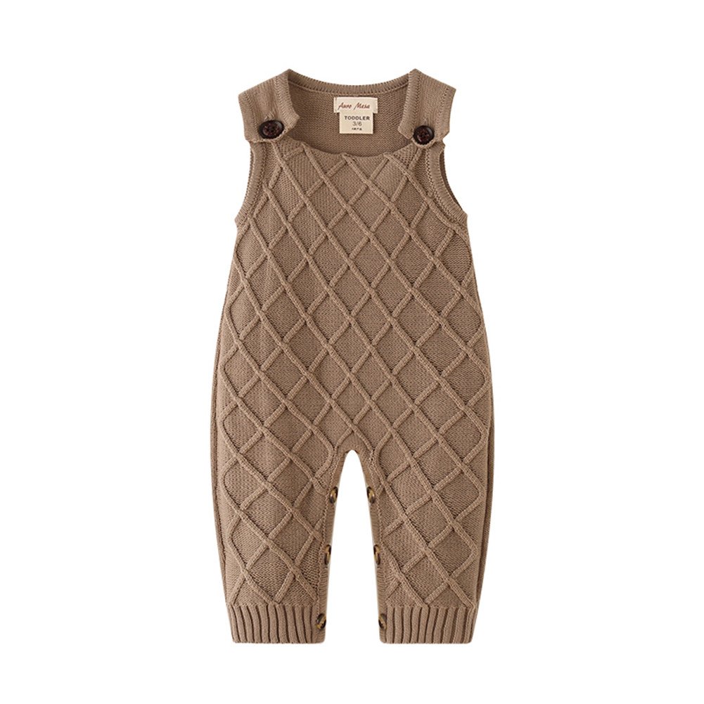Auro Mesa Vintage Baby Boy Knitted Outfits Overalls Romper Toddler Little Infant Photoshoot Props Clothes 9-12 Months