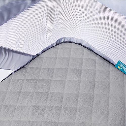 Bassinet Mattress Pad Cover(21" x 35"), Fit for Milliard, Miclassic, Besrey, Bellababy, AMKE 3 in 1 and Dream on me Bassinet, 2 Pack, Waterproof Quilted Ultra Soft Bamboo Sleep Surface, Grey