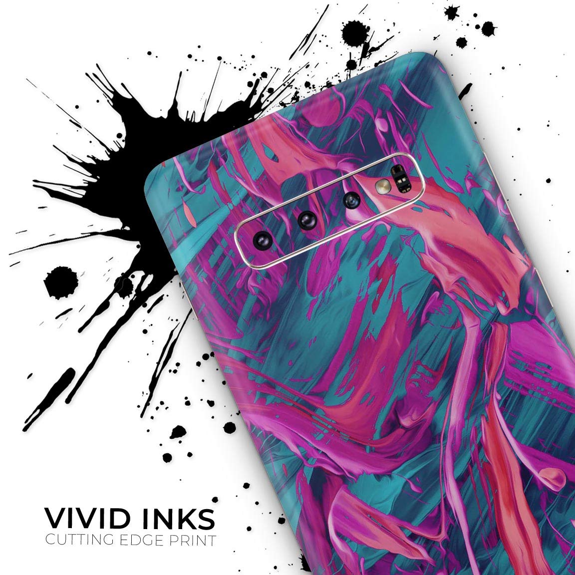 DesignSkinz Liquid Abstract Paint Remix V5 Protective Vinyl Decal Wrap Skin Cover Compatible with The Samsung Galaxy S20 (Screen Trim & Back Glass Skin)