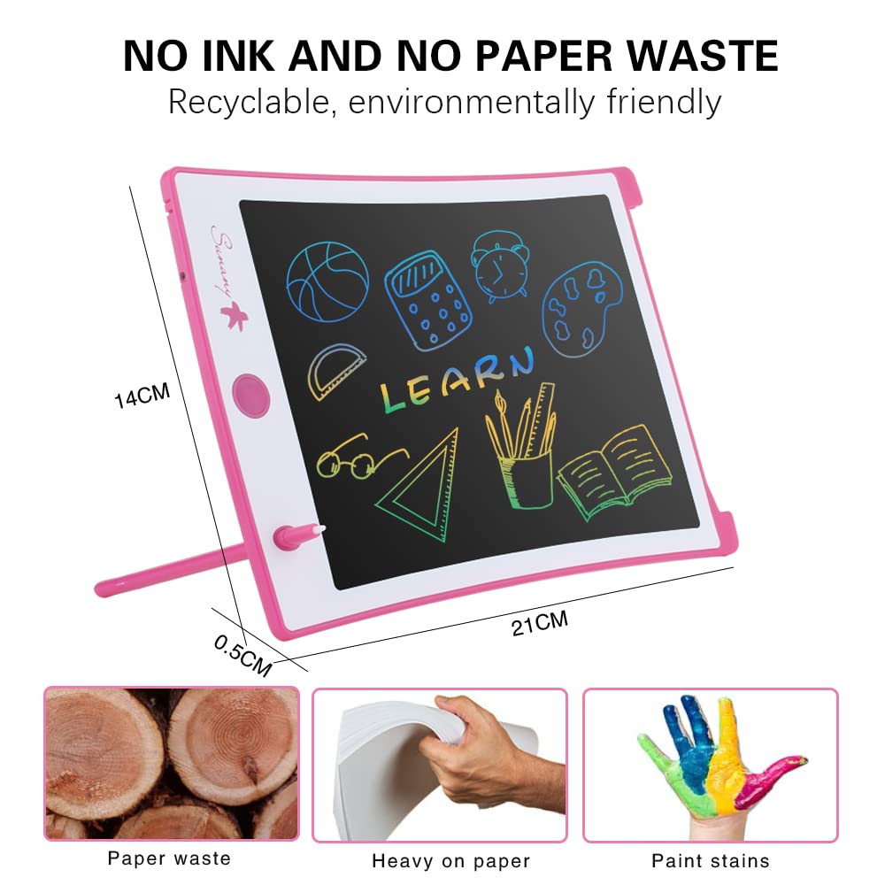 2 Pack 8.5 Inch LCD Writing Tablet,Boys Girls Toys Doodle Board Drawing Board Reusable Doodle Pad,Electronic Drawing Pad Toy for Kids Learning & Education Handwriting Aids (Pink and Blue)