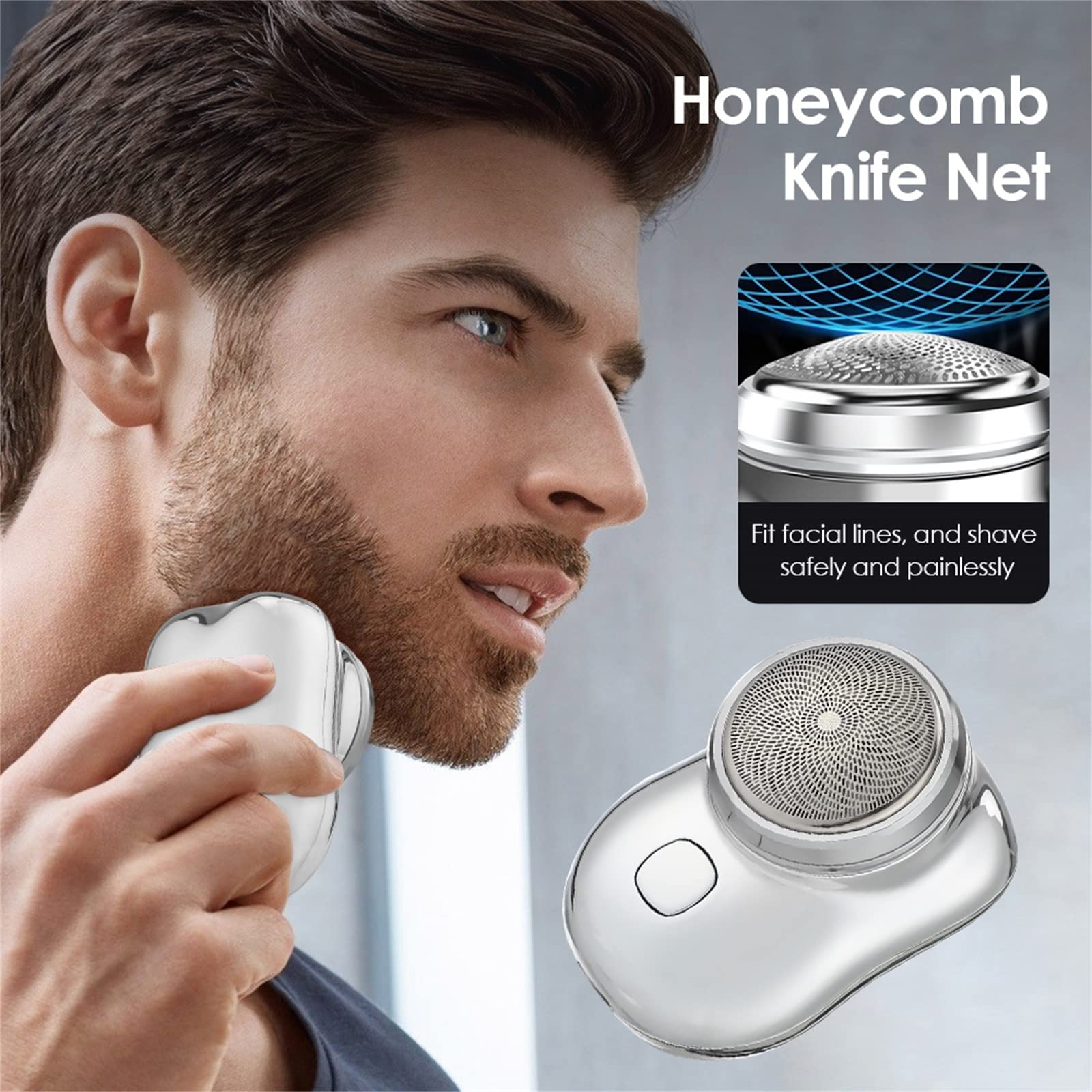 2023 New Mini Shave Portable Electric Shaver, Portable Pocket Electric Face Razor for Men, USB Rechargeable Razors Easy One-Button Use Magic Mini Shavers Electric Shaving Machines for Home Car Travel
