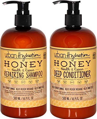 Urban Hydration Honey Health and Repair Shampoo and Conditioner Duo Pack | Sulfate, Paraben and Dye Free, Cleanses, Moisturizes and Repairs For Healthy and Shiny Hair, All Hair Types, 16.9 Fl Ounces