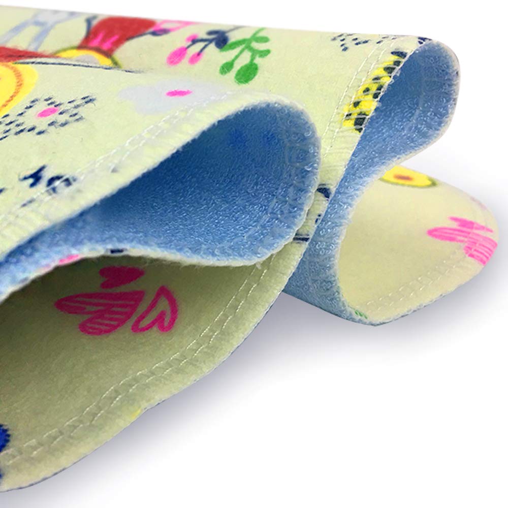 Diaper Changing Pad, Twoworld Breathable Waterproof Changing Pads Washable Resuable Diapers Liners Mats 4Pack(30X45cm)(Yellow Series)