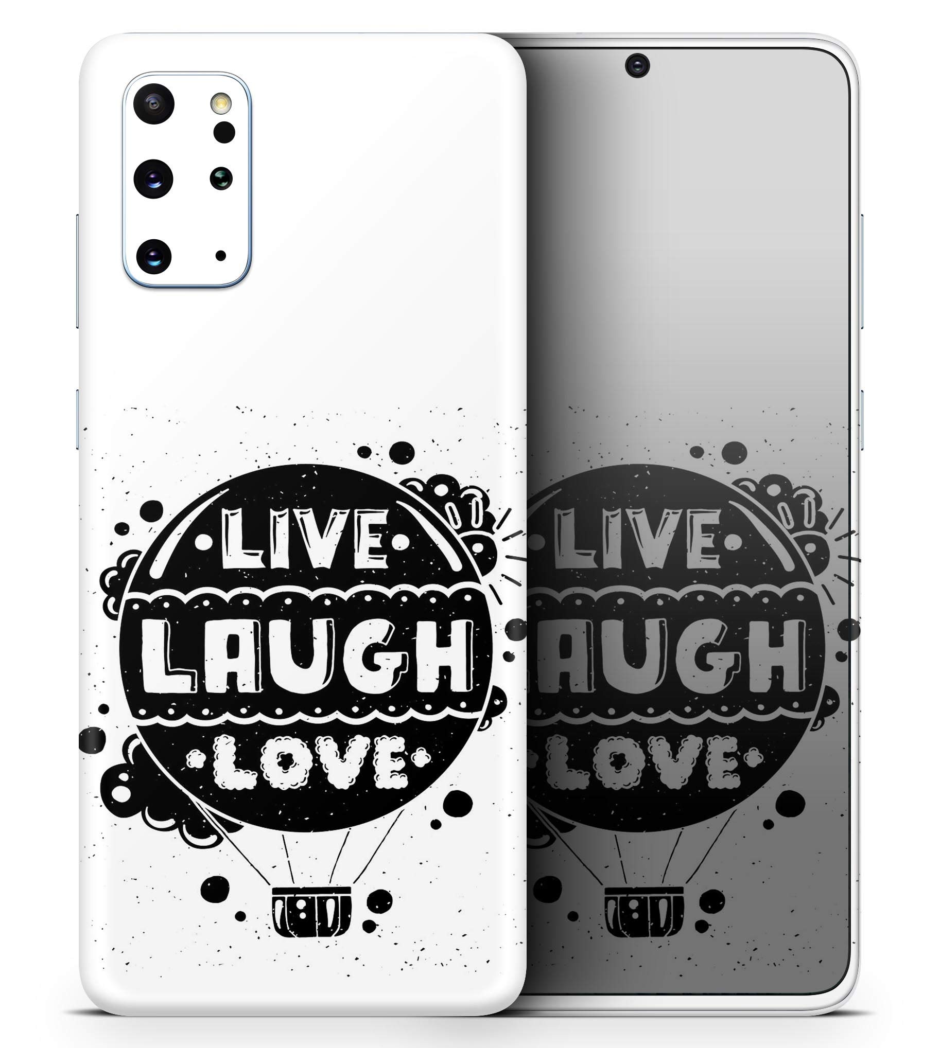 DesignSkinz Live Laugh Love Protective Vinyl Decal Wrap Skin Cover Compatible with The Samsung Galaxy S20 (Screen Trim & Back Glass Skin)