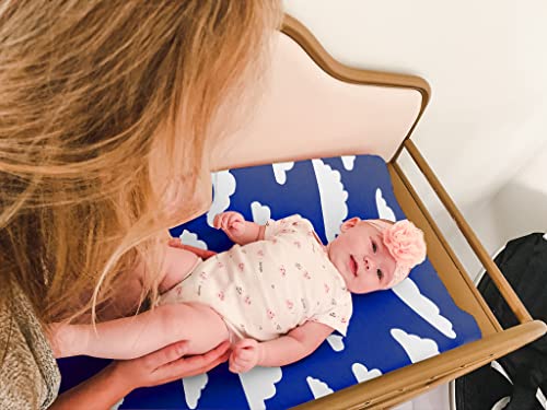 Changing Pad Cover β Premium Baby Changing Pad Covers 4 Pack β Boy or Girl Changing Pad Cover β Pure Cotton Machine Washable Navy and White Changing Table Cover β Diaper Changing Pad Cover Sheets