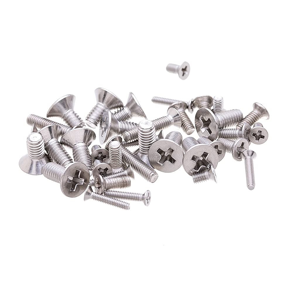 MUMUJJ Countersunk Machine Screws, Flat Head Phillips Machine Screws and Hex Nuts Kit for Laptop Notebook Computer Replacement Screws Kit