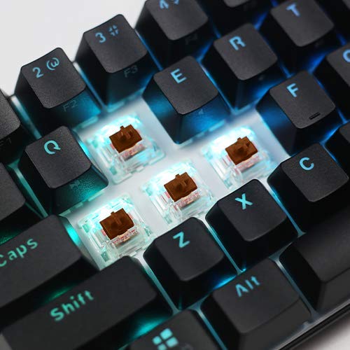 Whirlwind FX Atom 60% Gaming Keyboard: Interactive and Customizable Lighting β Immersive, Reactive RGB Experience (Brown Tactile)