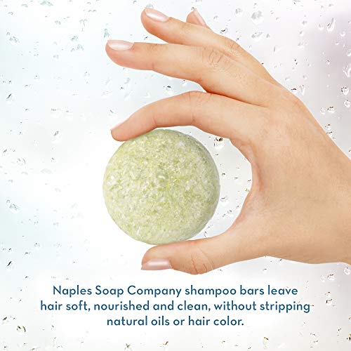 Naples Soap Company Solid Shampoo Bar for All Hair Types – Eco-Friendly, Free of Parabens, Alcohol, Pthalates – Handmade, pH Balanced, Hydrating Haircare, Lasts 50-75 Uses – Coconut Lime, 1.75 oz