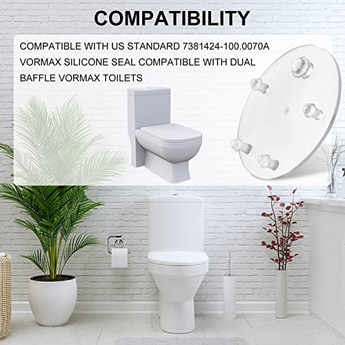 4 Pack Replacement for Vormax Toilet Tank Flapper Seal Gasket 3ββ, Silicone Toilet Flapper Seal Compatible with American Standard 7381424-100.0070A