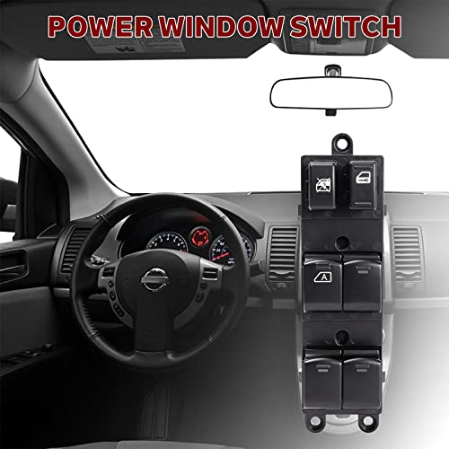 25401-ZJ60A Driver Side Master Power Window Switch Replacement for Nissan Sentra 2008 2009 2010 2011 2012, Replace# 25401-ZN50C