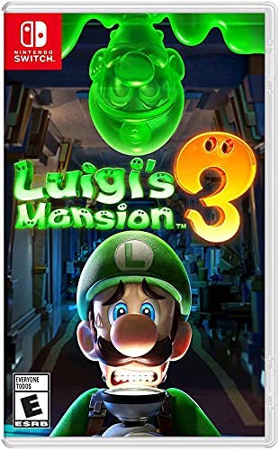 Animal Crossing Switch Limited Edition 32GB Console with Luigi Mansion 3 Game and Capon Screen Protector Holiday Gift Bundle (Renewed)