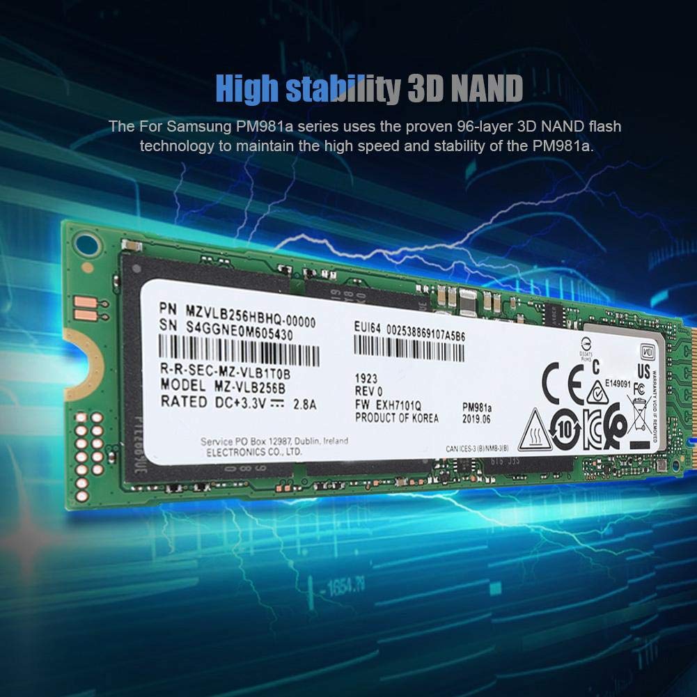 256GB 512GB 1TB 3500MB/S High Speed PCI E Solid State Drive PM981a Nvme m.2 2280 Reading 3000MB/S Writing Suitable for High End Motherboards, Game Books, Ultrabooks, NUC