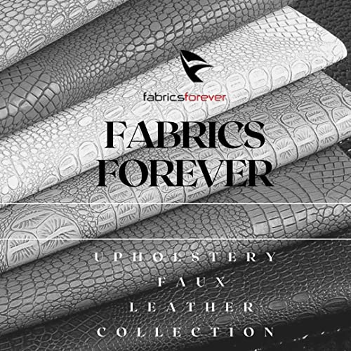 FABRICS FOREVER - Faux Leather Diamond Embossed Stitch Rose Gold Silver Upholstery Fabric by The Yard - 54ββ Wide | Silver Vinyl Fabric Material Faux Leather Sheets for DIY, Upholstery Crafts