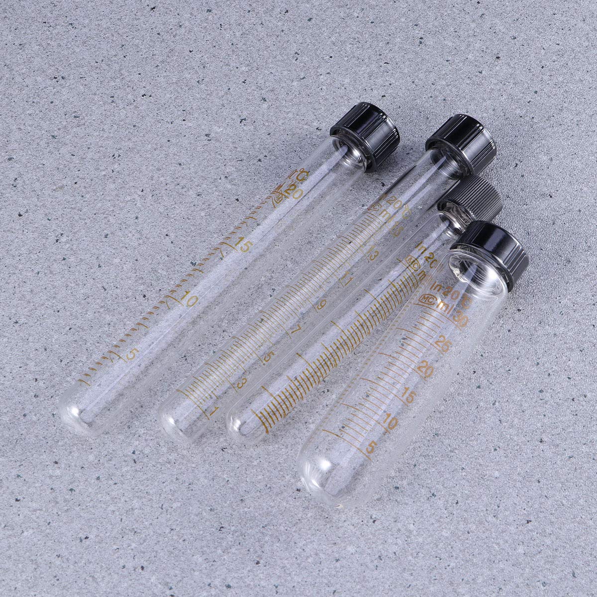 8PCS Graduated Glass Test Tube with Screw Caps, High Temperature Resistant, Clear Glass Test Tubes for Experiments and Plant Use