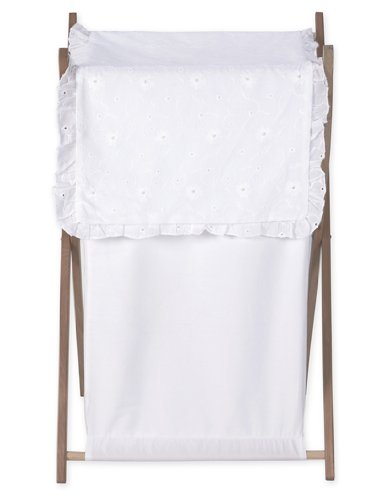 Baby and Kids Clothes Laundry Hamper for White Eyelet Bedding Set by Sweet Jojo Designs