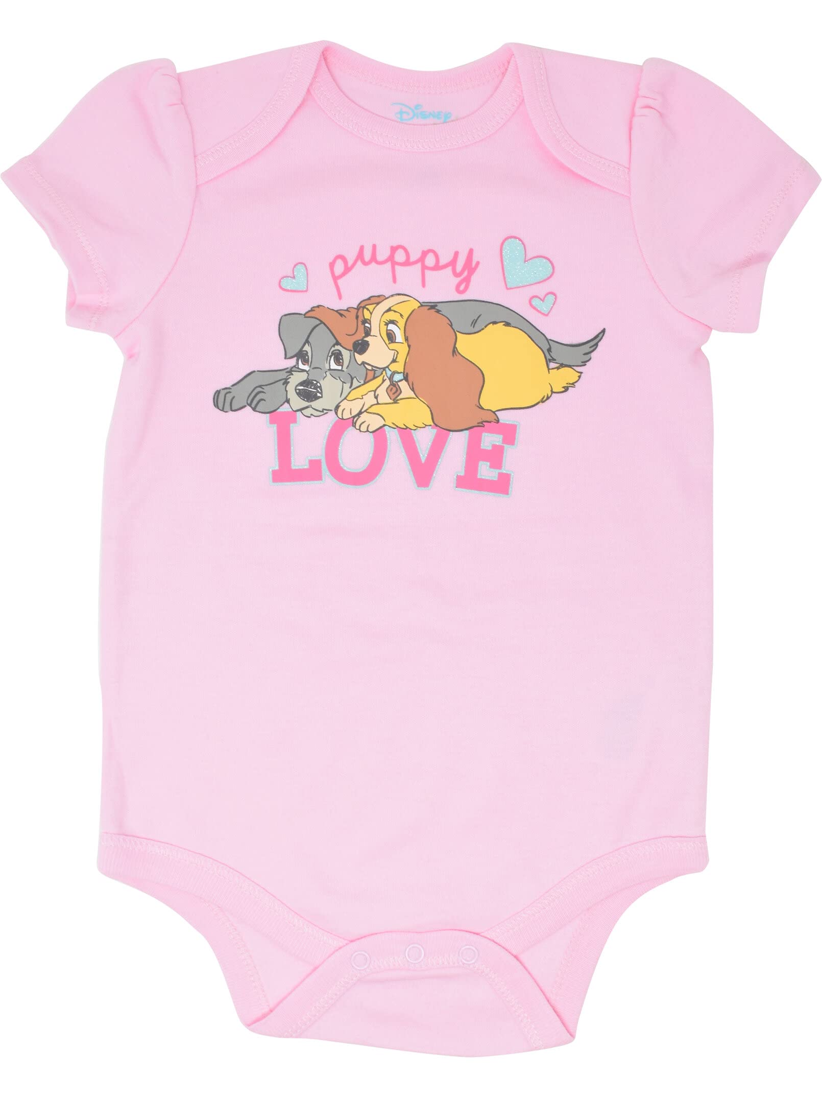 Disney Classics 101 Dalmatians Bambi Dumbo Aristocats Baby Girls 5 Pack Bodysuit 0-3 Months