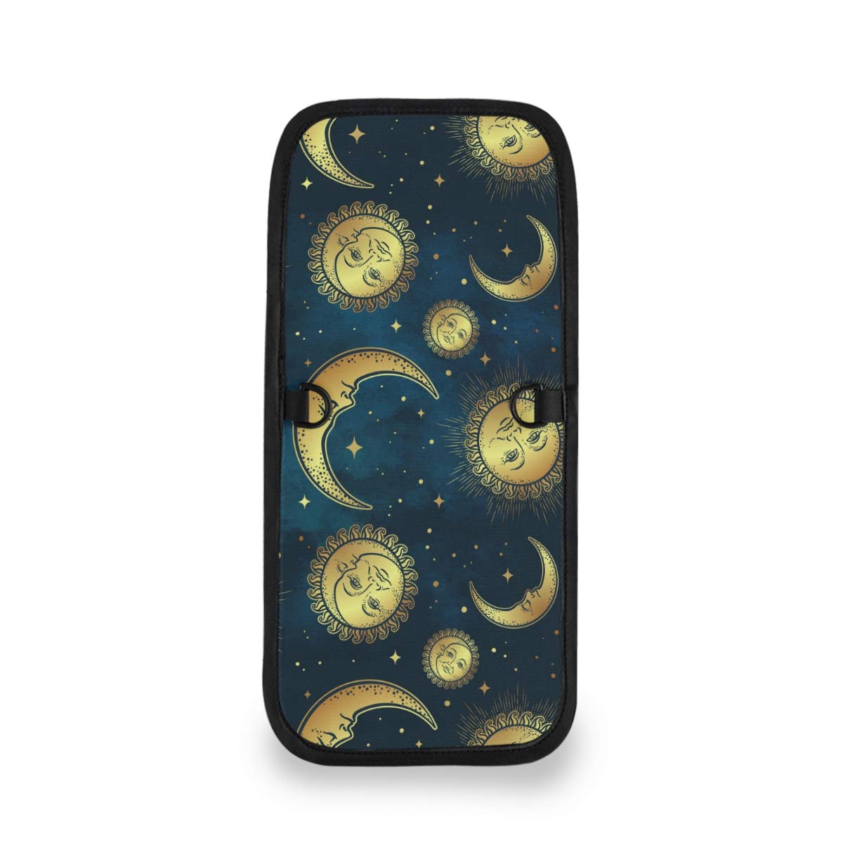 ALAZA Gold Moon Sun & Star Night Sky Boho Small Crossbody Wallet Purse Bohemian Cell Phone Bag Rfid Passport Holder with Credit Card Slots