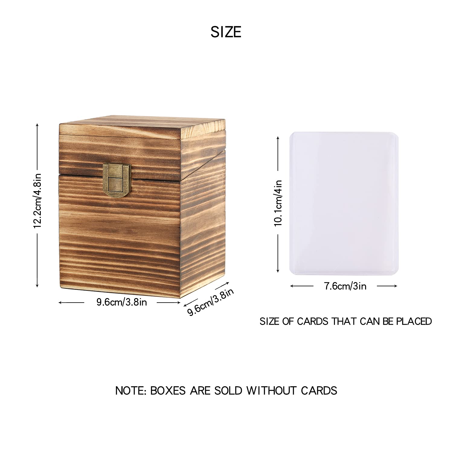 BalterFF Wood Rustic Trading Deck Box Cards Cards Sports Storage Organizer Boxes Holder Compatible With PM TCG Card Box