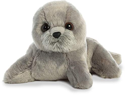 Aurora® Adorable Mini Flopsie™ Harpo Seal Stuffed Animal - Playful Ease - Timeless Companions - Gray 8 Inches