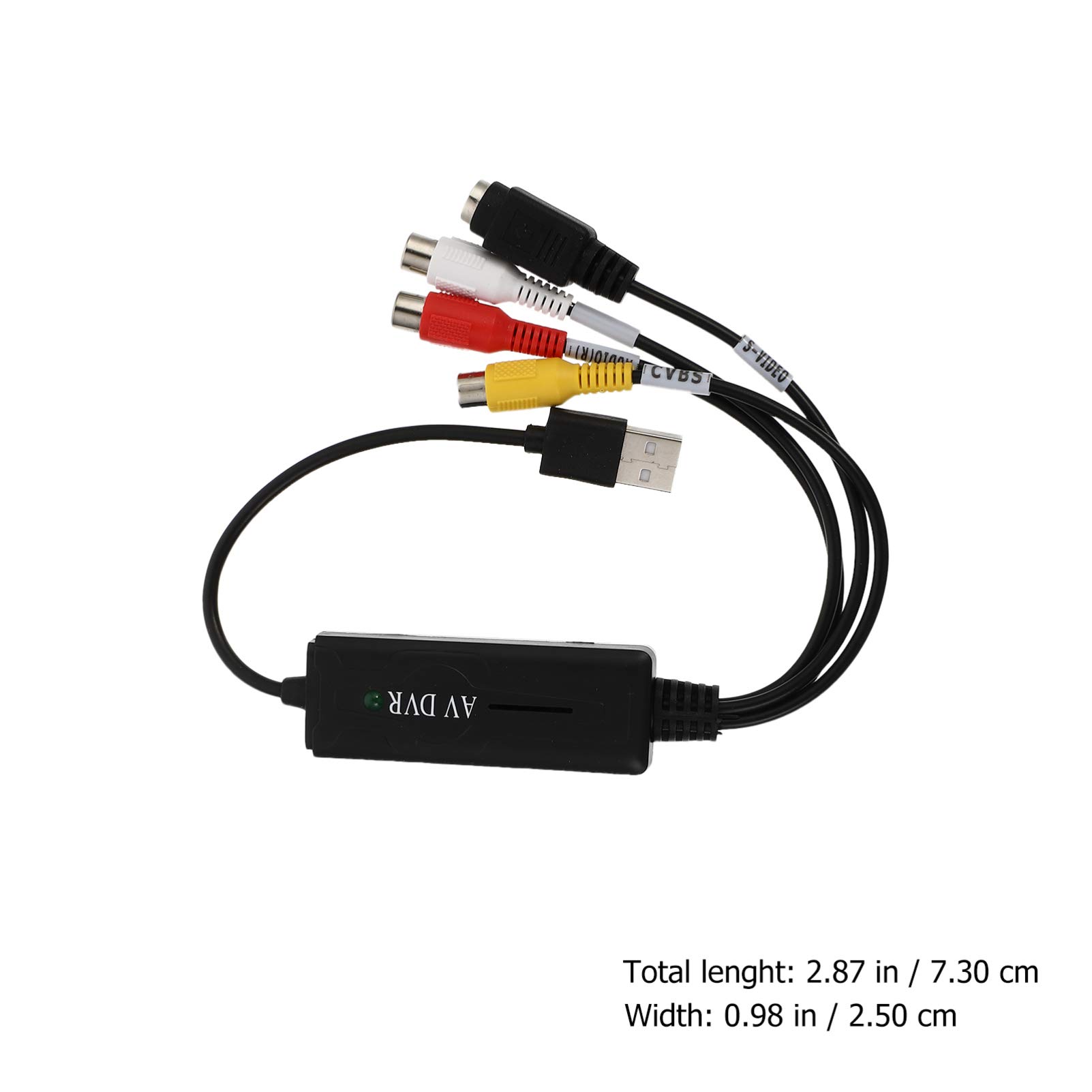 OSALADI Video Converter Capture USB Capture Card USB Capture 1 Set of Video Adapter Video Selector Portable Audio Adapter (Black) Capture Card Audio Video Capture