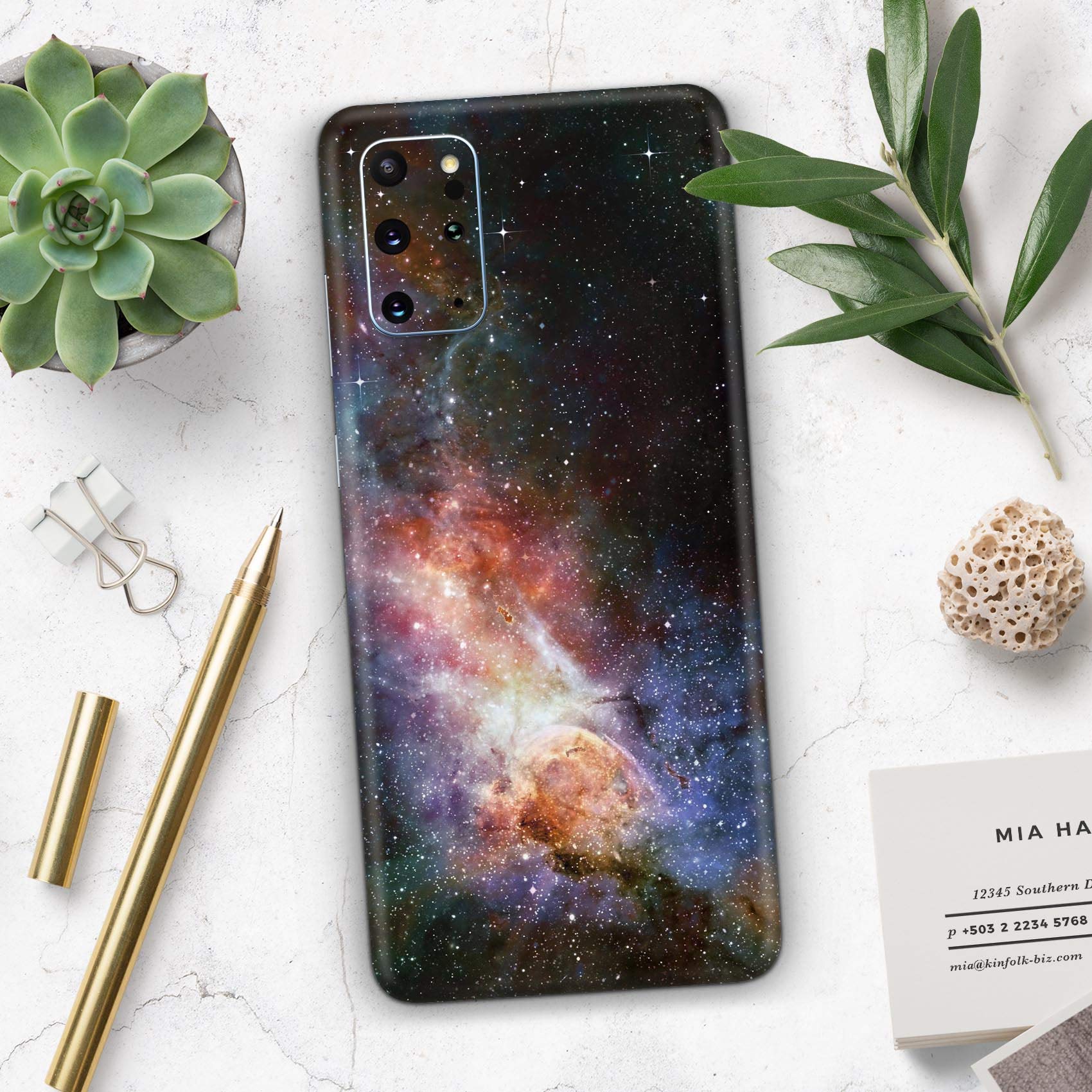 DesignSkinz Multicolored Space Explosion Protective Vinyl Decal Wrap Skin Cover Compatible with The Samsung Galaxy S20 (Screen Trim & Back Glass Skin)