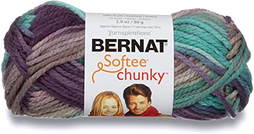 Bernat Softee Chunky Shadow Yarn - 3 Pack of 80g/2.8oz - Acrylic - 6 Super Bulky - 77 Yards - Knitting/Crochet