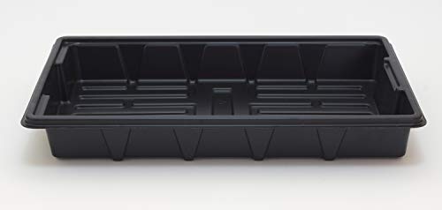 Germinator 6 Pack Premium Quality Seedling Trays, Microgreens Growing Trays, No Drain Holes, Heavy Duty, Durable Plastic, 1.5mm Thick, Plants Drip Tray, Best for Sprouting Vegetables and Wheatgrass