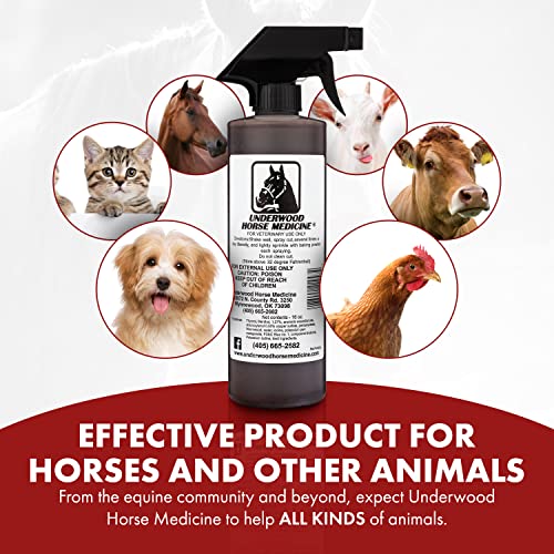 Topical Wound Spray Refill Bottle with Spray Trigger 16 oz - Wound Care Spray for Faster Healing of Scrapes, Cuts, and Wounds - Spray Solution for Equine, Pets, and Other Farm Animals
