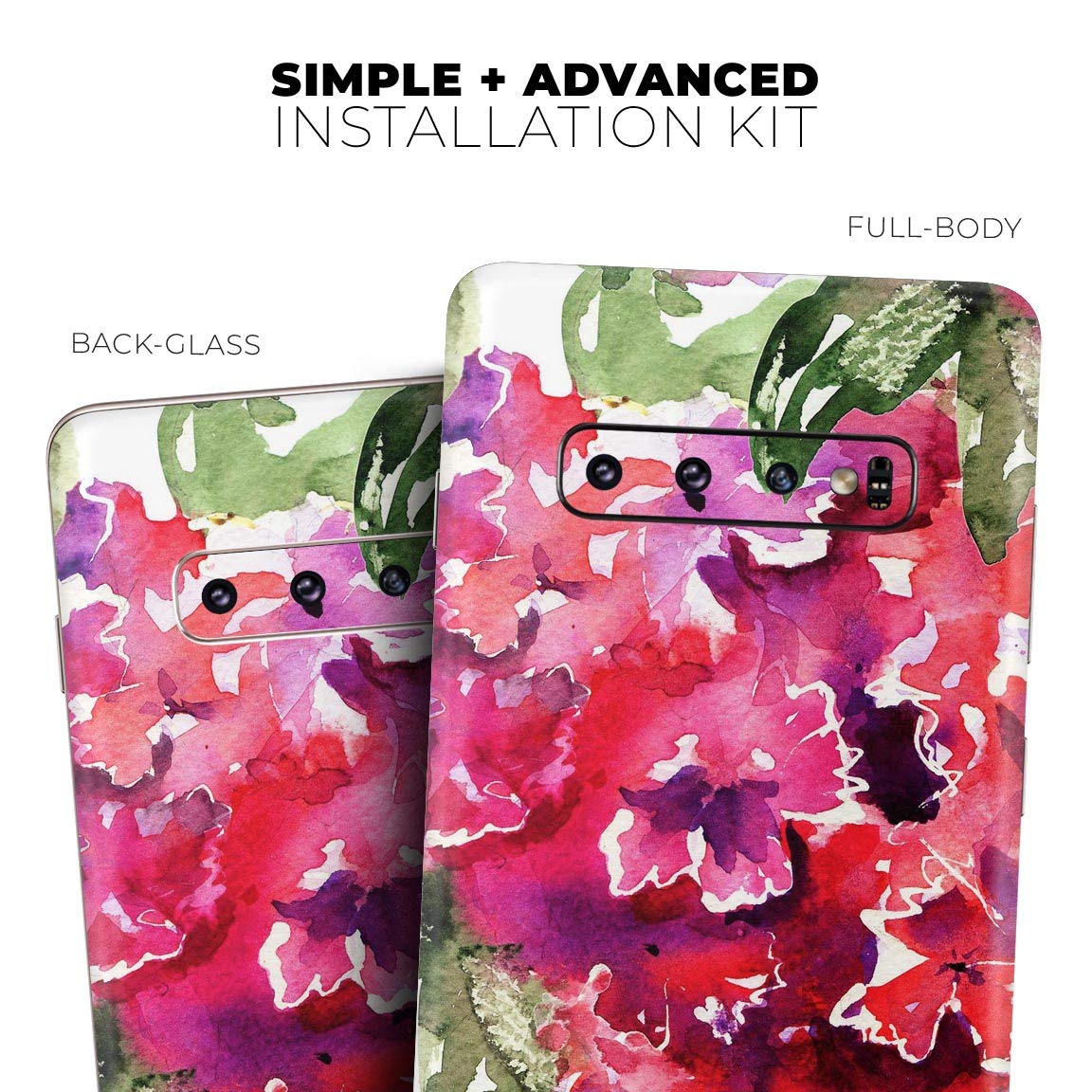 DesignSkinz Tropical Hydrangea Flowers Protective Vinyl Decal Wrap Skin Cover Compatible with The Samsung Galaxy S20 (Screen Trim & Back Glass Skin)