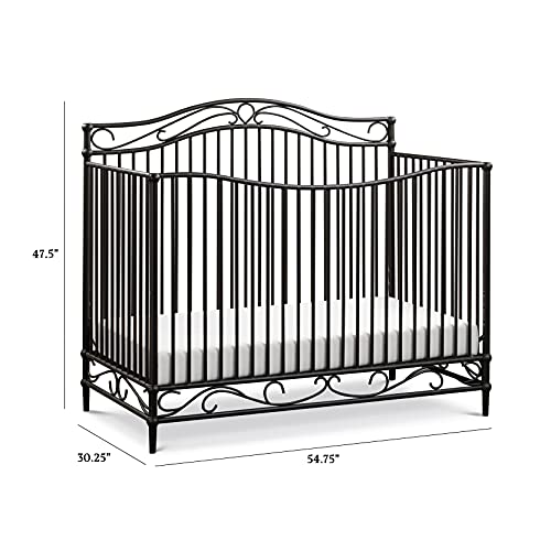 NAMESAKE Noelle 4-in-1 Convertible Metal Crib in Vintage Iron, Greenguard Gold Certified