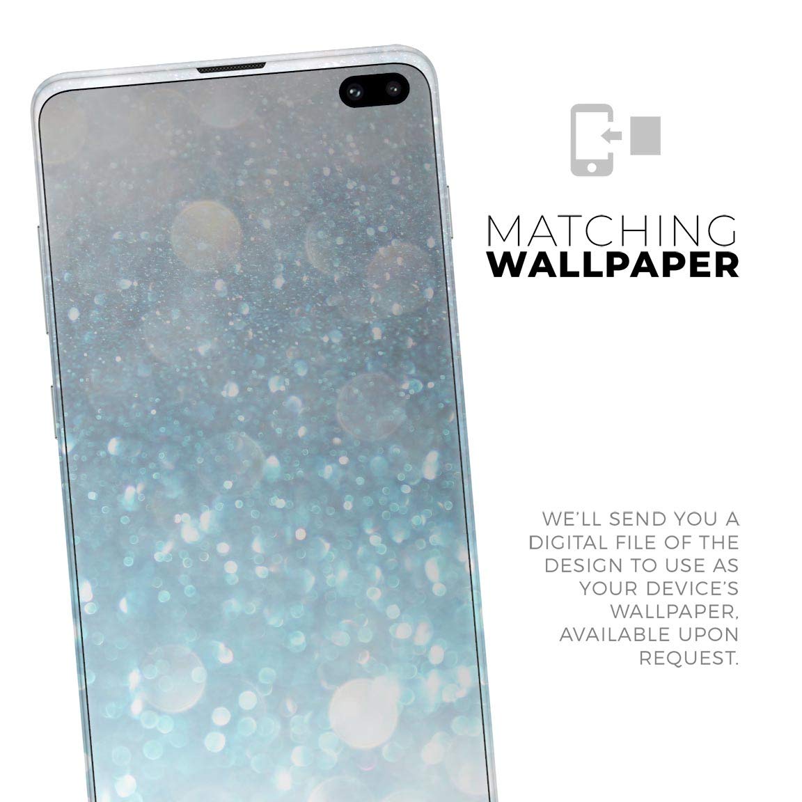 DesignSkinz Unfocused Abstract Blue Rain Protective Vinyl Decal Wrap Skin Cover Compatible with The Samsung Galaxy S20 (Screen Trim & Back Glass Skin)
