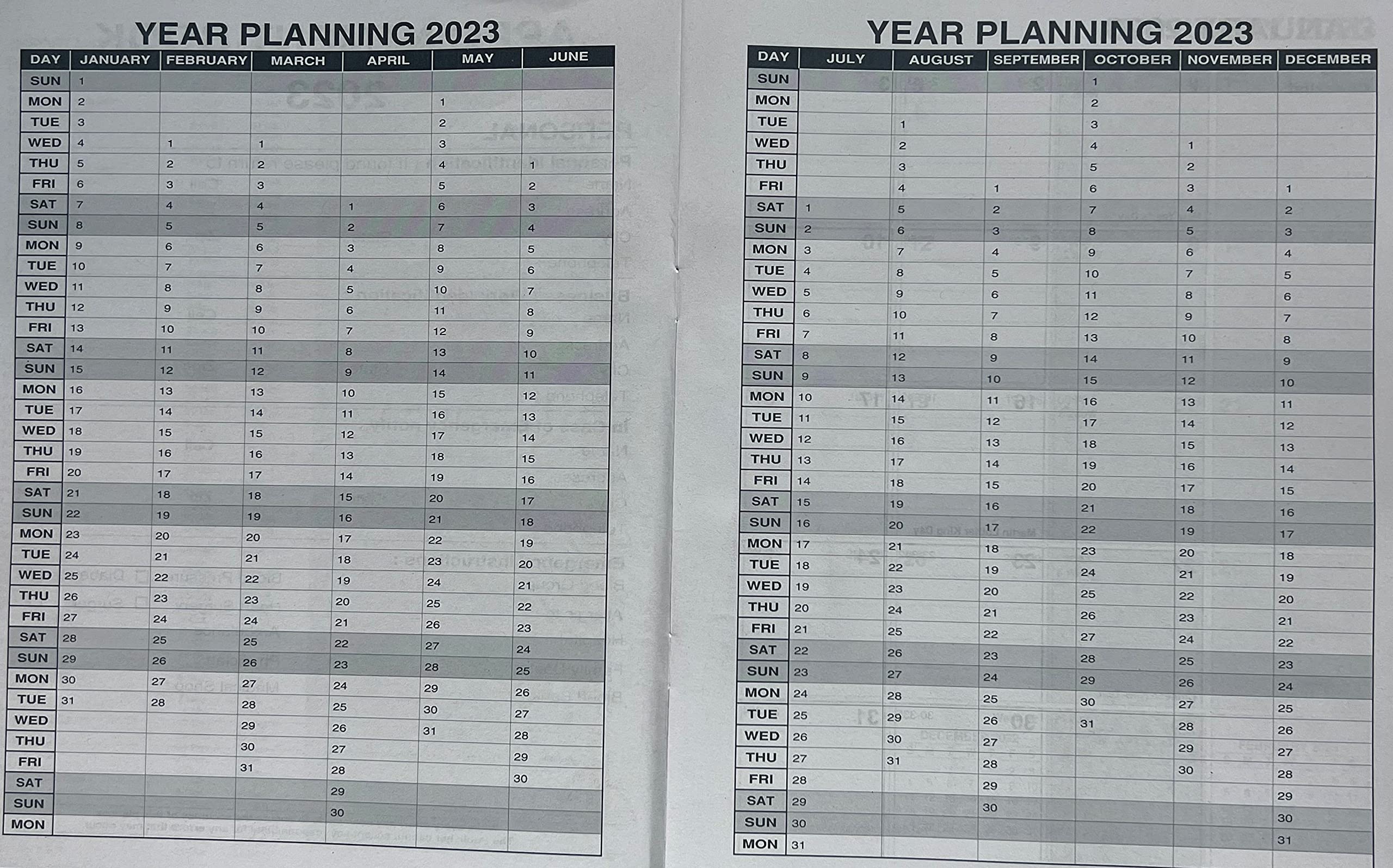 2023 Monthly Planner Thin Calendar Agenda Appointment Book 5x8 (8x10” Opened) (Burgundy Maroon)