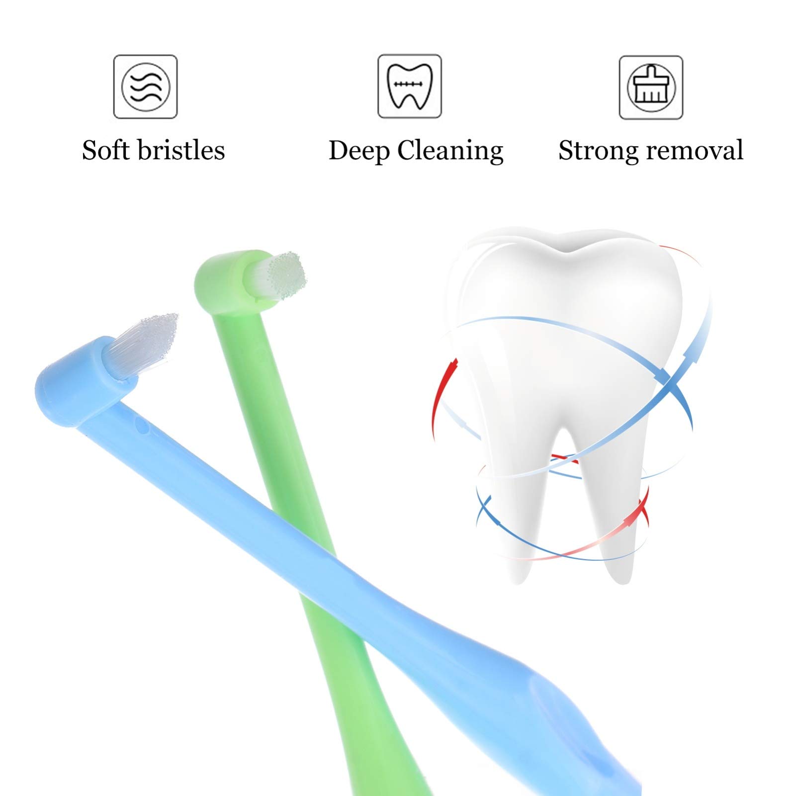 HEALLILY 6Pcs Tuft Toothbrush Tufted Brush End- Tuft Tapered Trim Toothbrush Soft Trim Wisdom Toothbrush Single Compact Interdental Interspace Brush for Detail Cleaning
