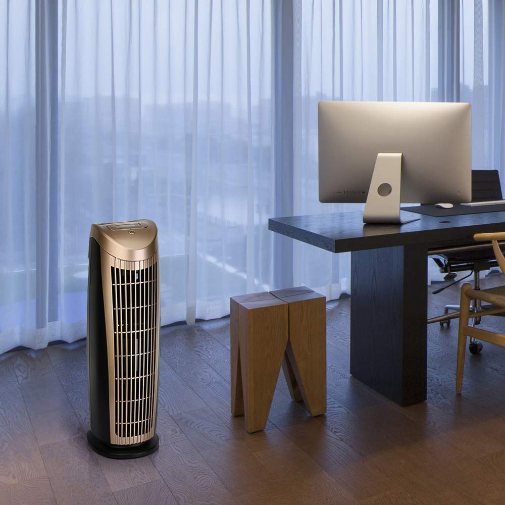 Alen T500 Air Purifier, Quiet Air Flow for Large Rooms, 500 SqFt, Portable Air Cleaner for Allergens, Dust, Mold, Pet Odors, Bacteria, in Black